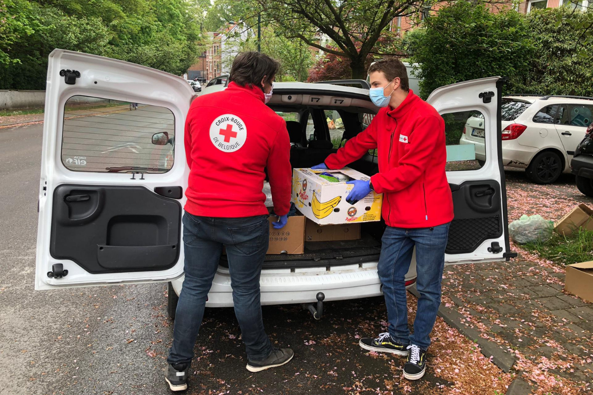 Les colis alimentaires de la Croix-Rouge de Belgique